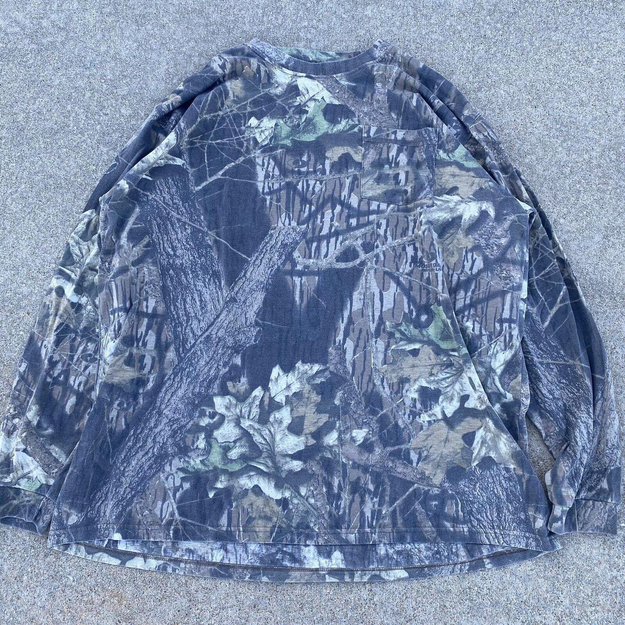 Vintage Mossy Oak Long Sleeve Camo Pocket T Shirt... - Depop