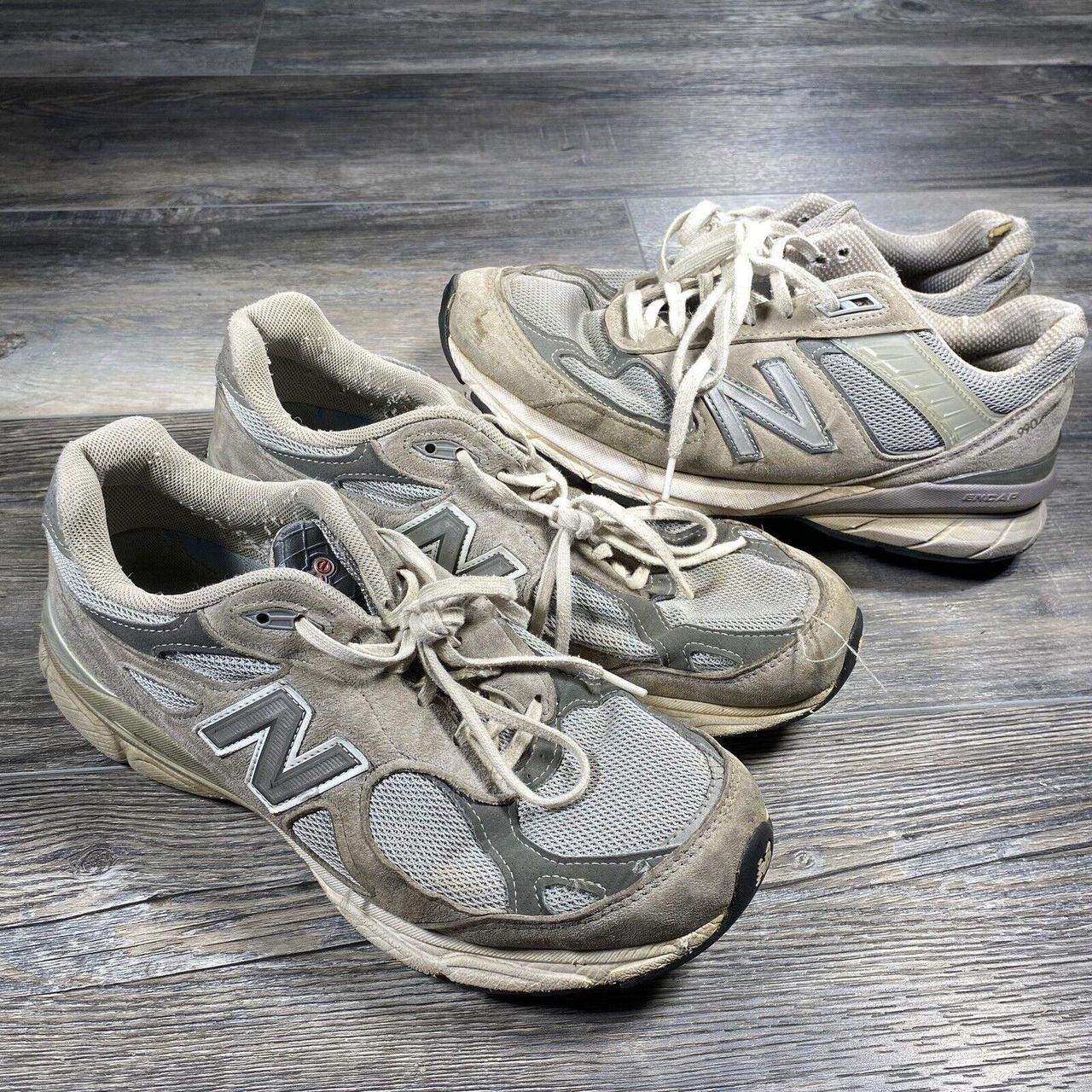 New Balance 990 Shoes Mens 9.5 Gray Distressed BOTH... - Depop