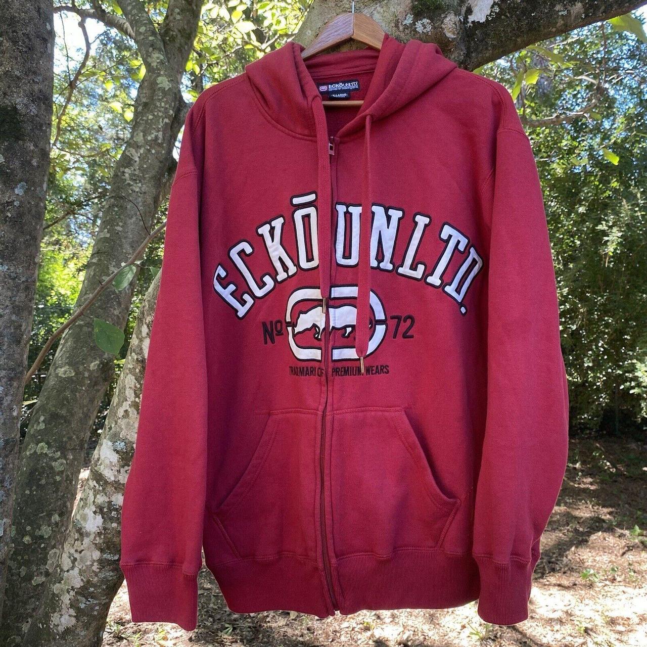 Vintage Ecko Unlimited Hoodie Mens Size XL Big Logo... - Depop