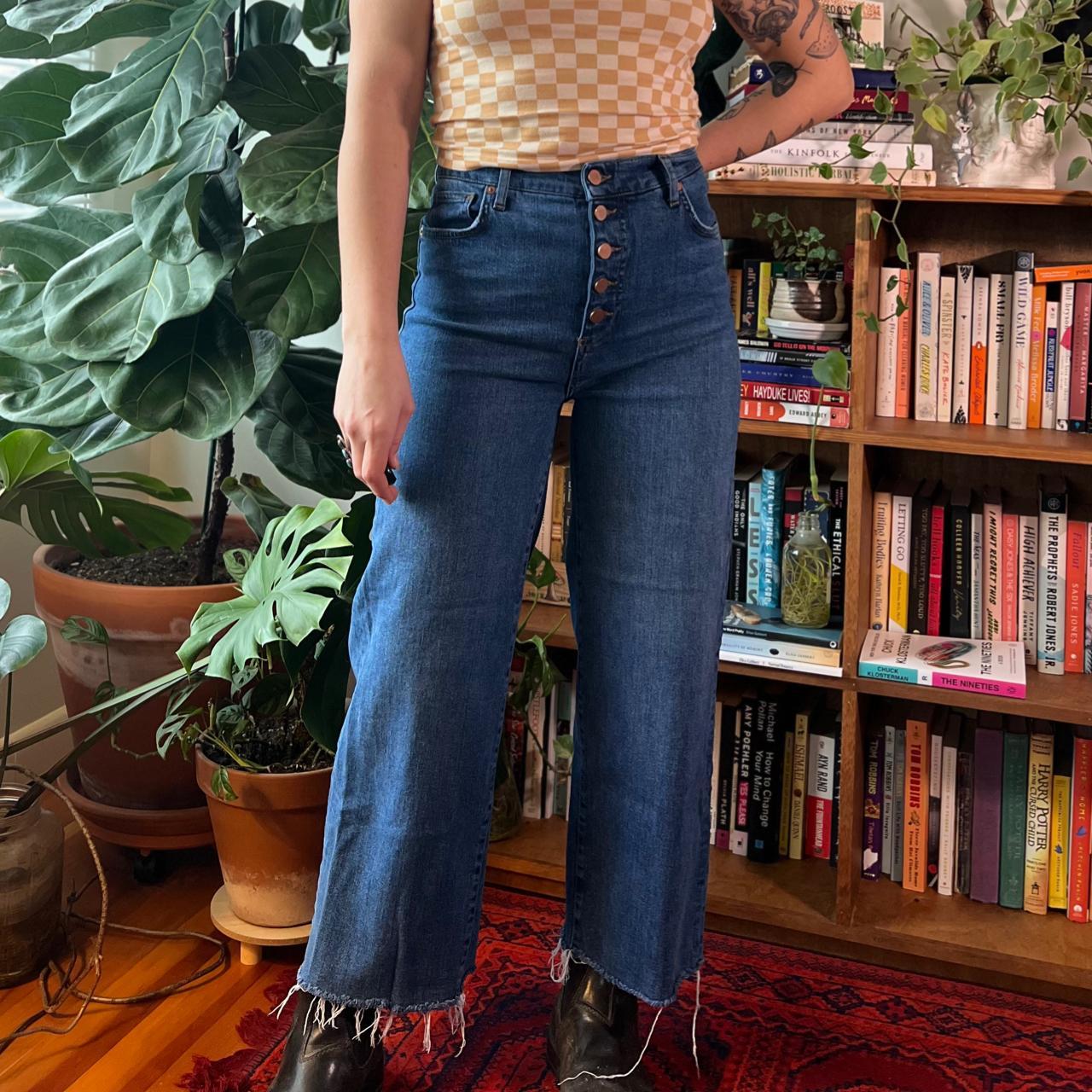 Marine Layer Women's Blue Jeans | Depop