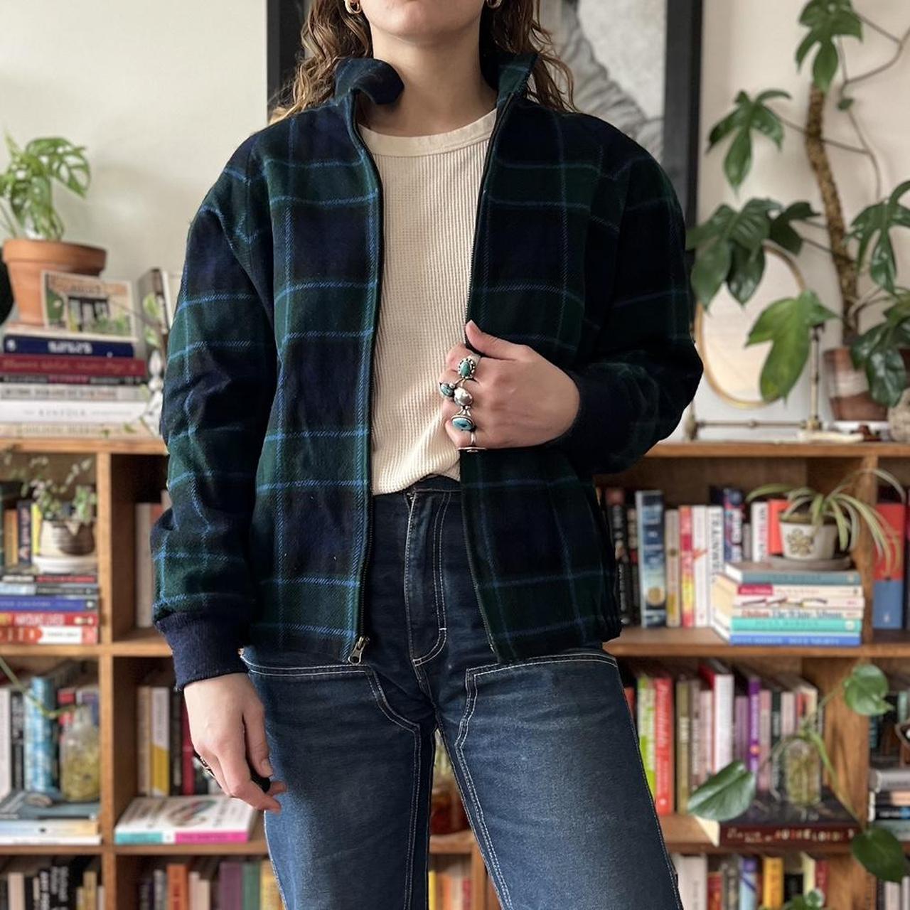 Pendleton Men's Blue and Green Jacket | Depop