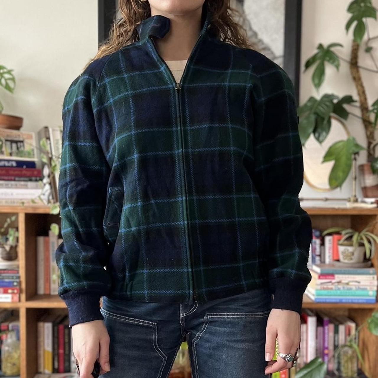 Pendleton Men's Blue and Green Jacket | Depop