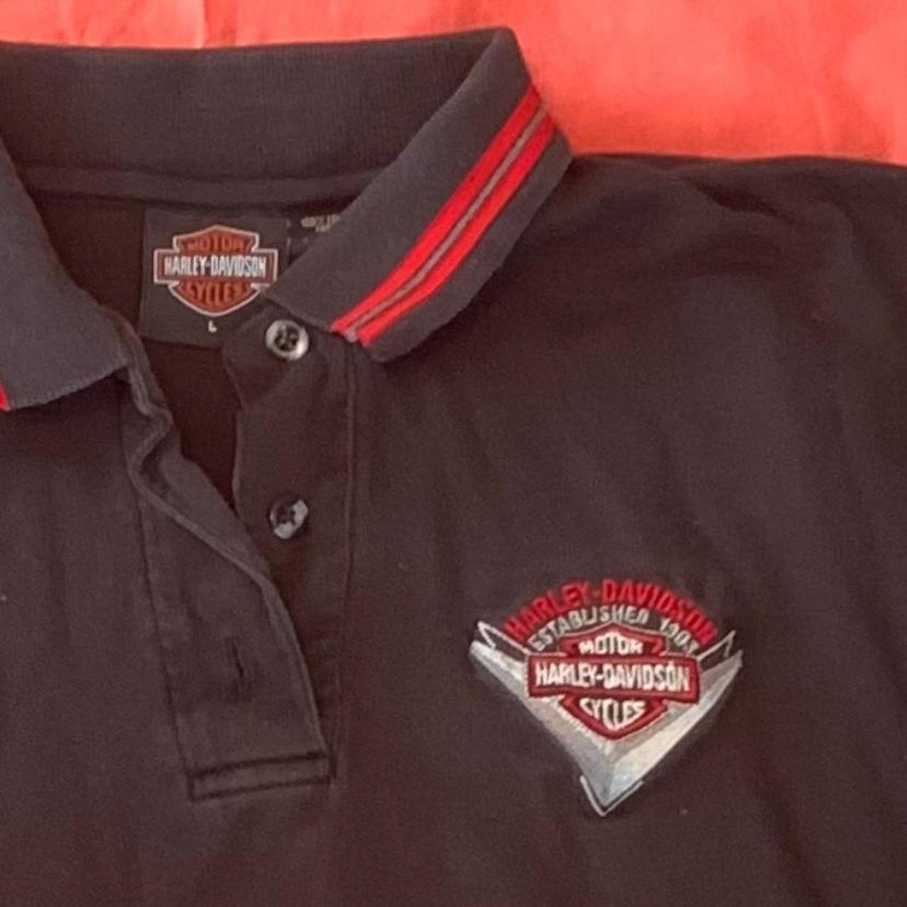 Harley Davidson polo Mens large #harleydavidson - Depop