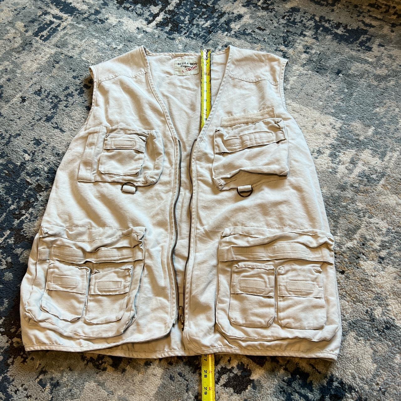 Vintage Original Cargo Bugle Boy Fisherman Vest... - Depop