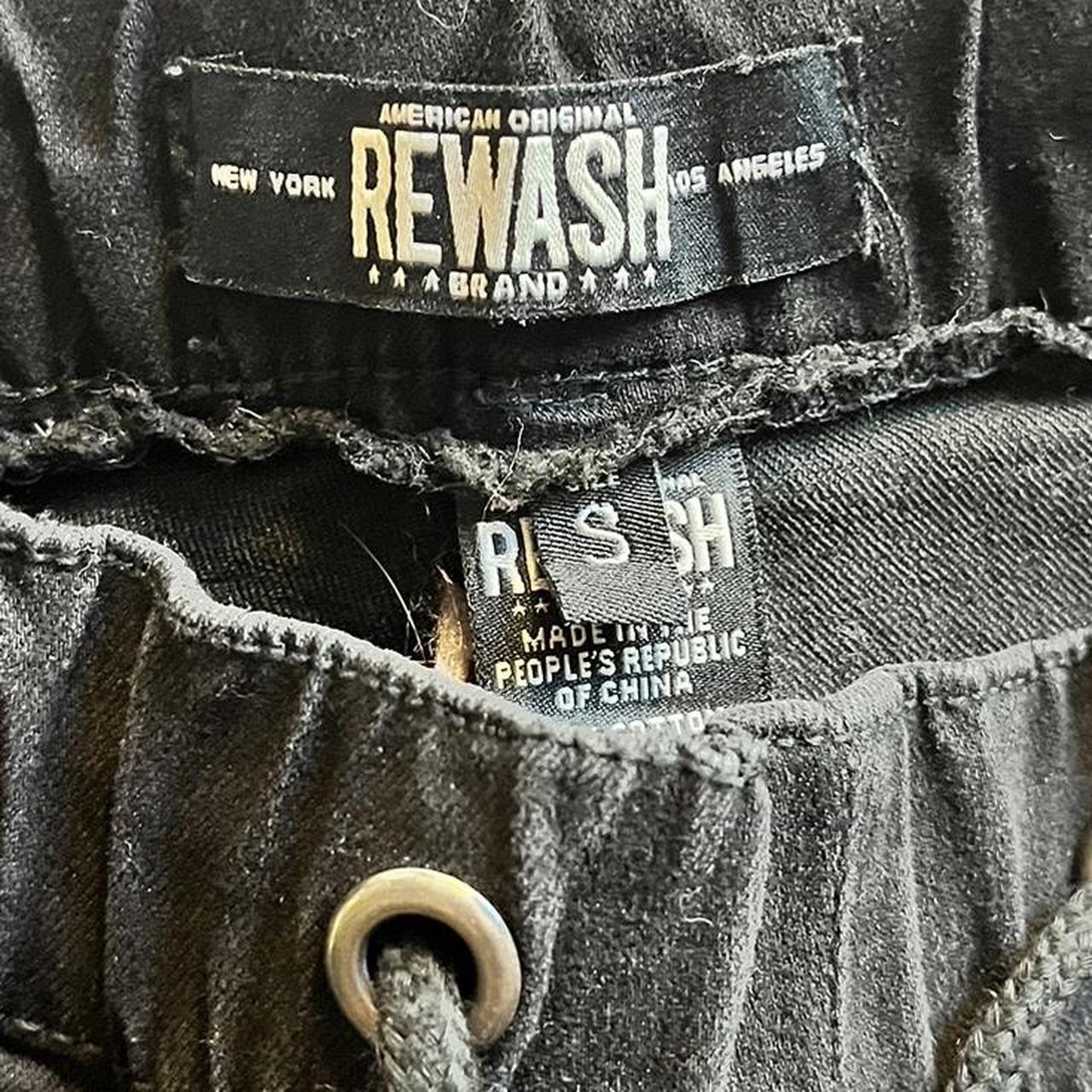 Black cotton jogger mock jeans with drawstring waist... - Depop