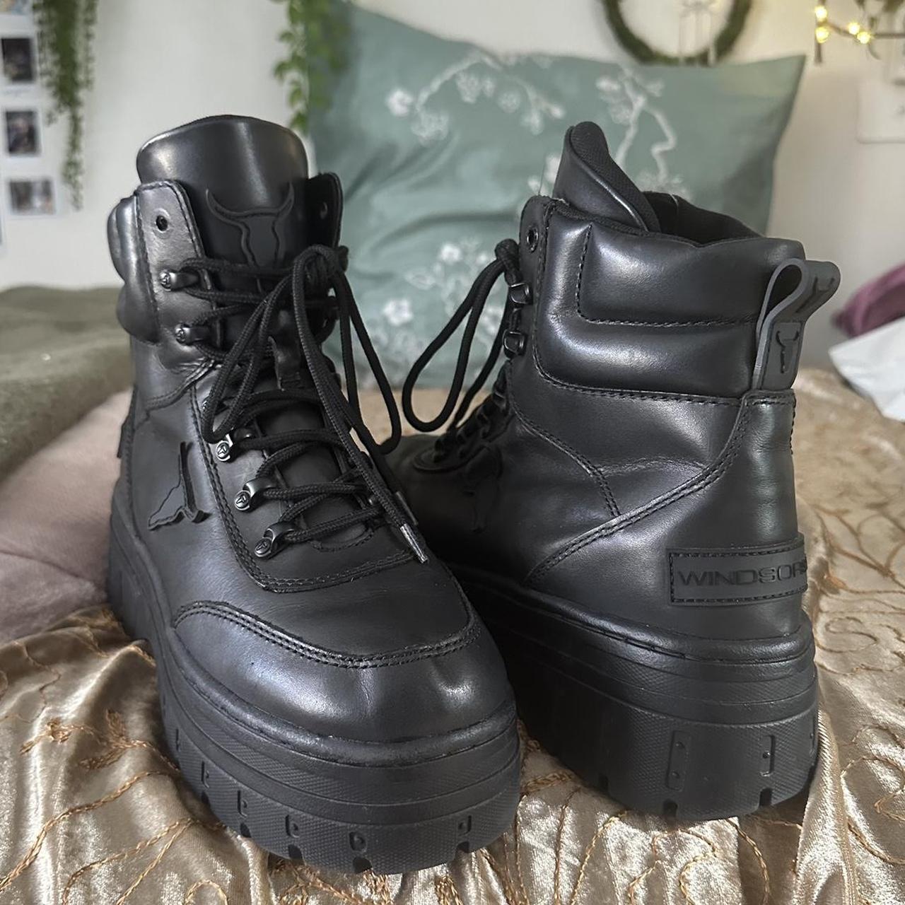 Windsor Smith Black platform ‘Laken’ genuine Leather... - Depop