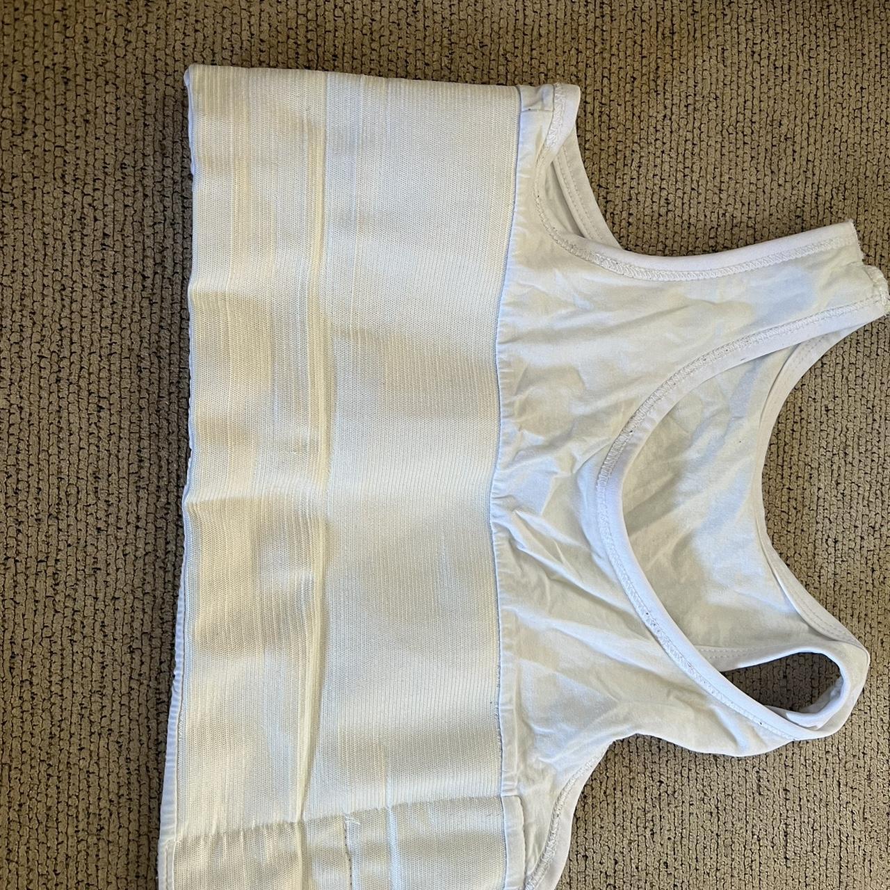 Huji white Chest binder size S - Depop