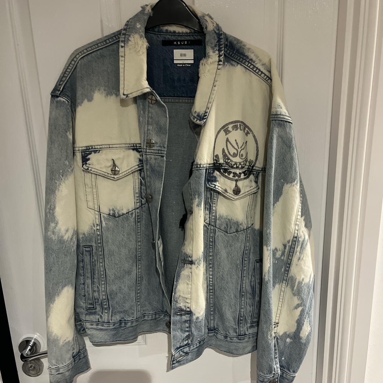 Ksubi Men's Blue and White Jacket | Depop