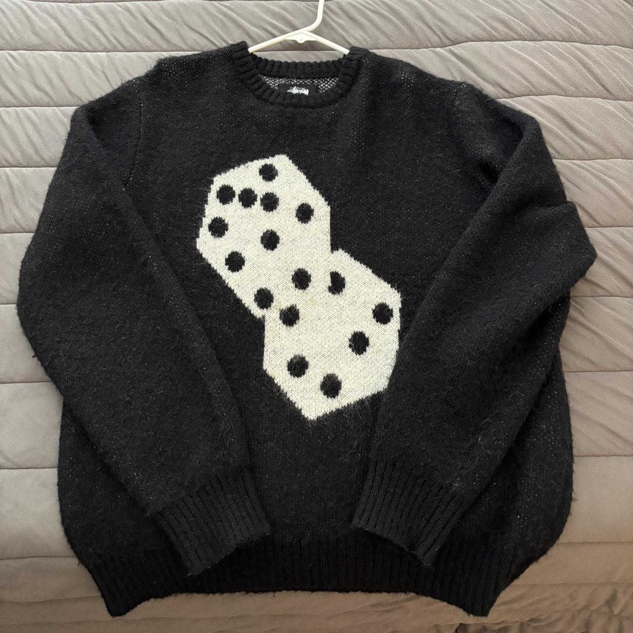Stussy Dice Wool Sweater Crewneck Large - Depop