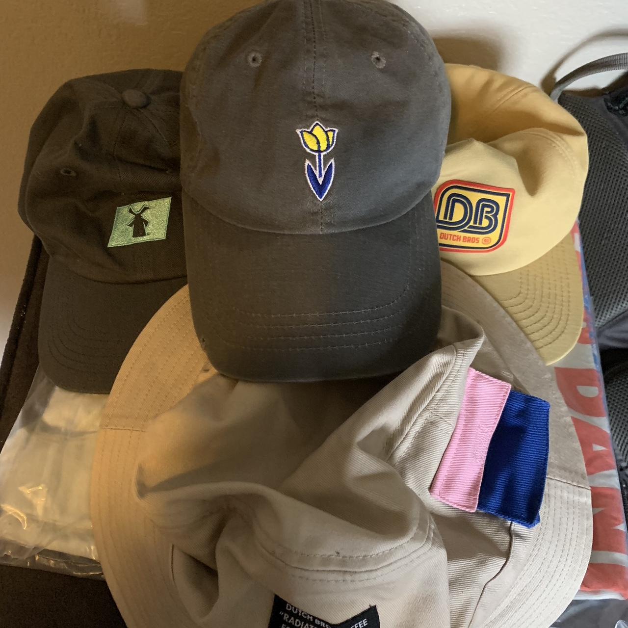 Dutch bros hats! 3 caps, and one bucket hat!... - Depop