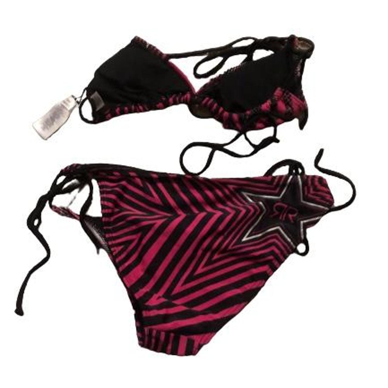 Fox Racing x Rockstar Bikini Swimsuit Matching Top... - Depop