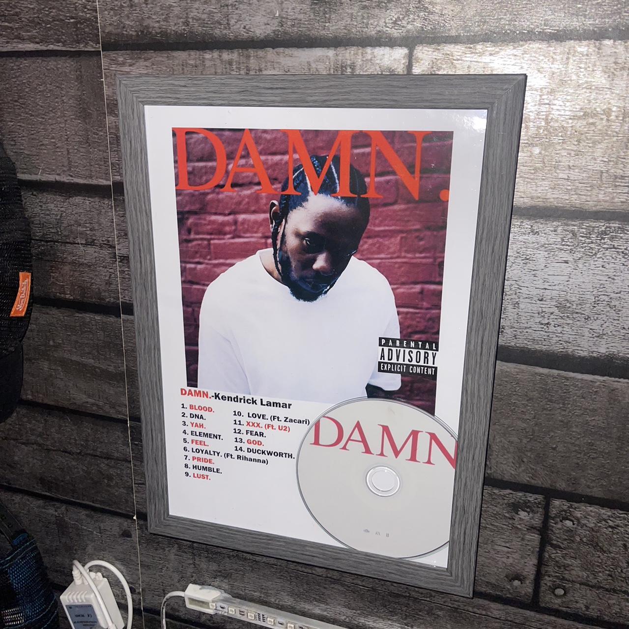 Kendrick Lamar -DAMN album poster with cd and frame... - Depop