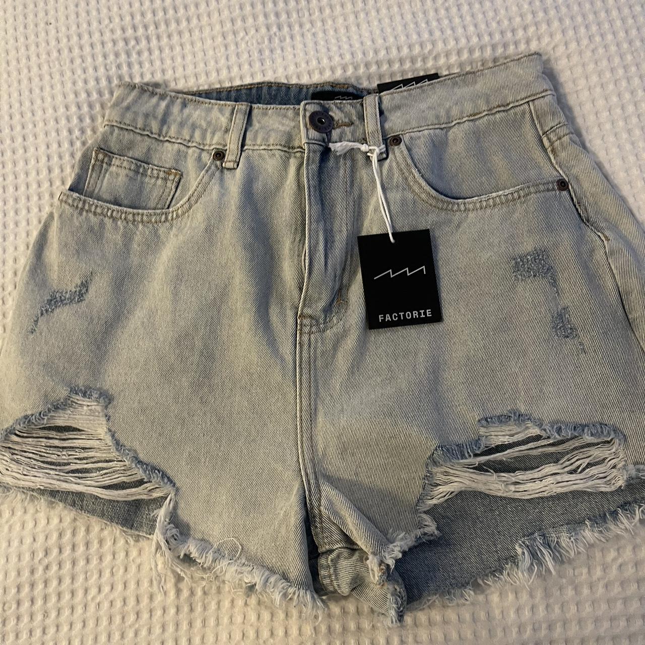 Unworn Factorie AU 10 High Rise Denim Short - Depop