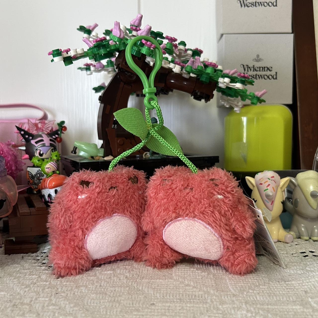 🍒 cherry frog keychain : soft fluffy cherry frogs... - Depop