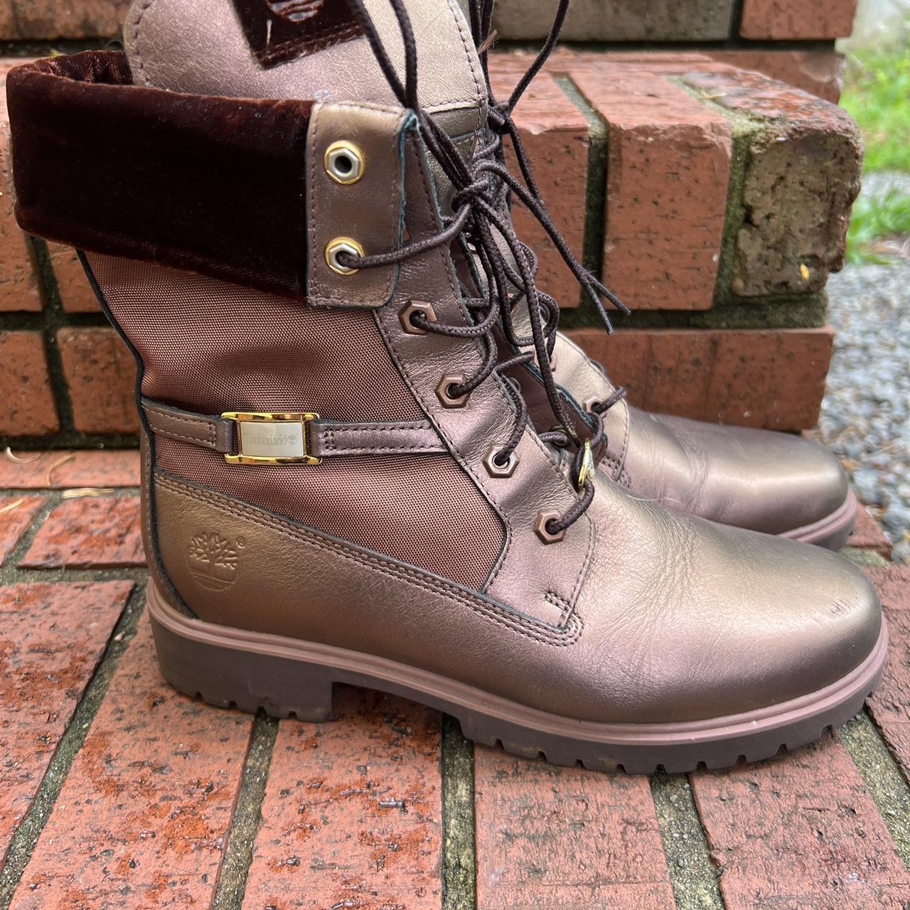 Timberland woman’s boots Size 8 Water proof Brown... - Depop