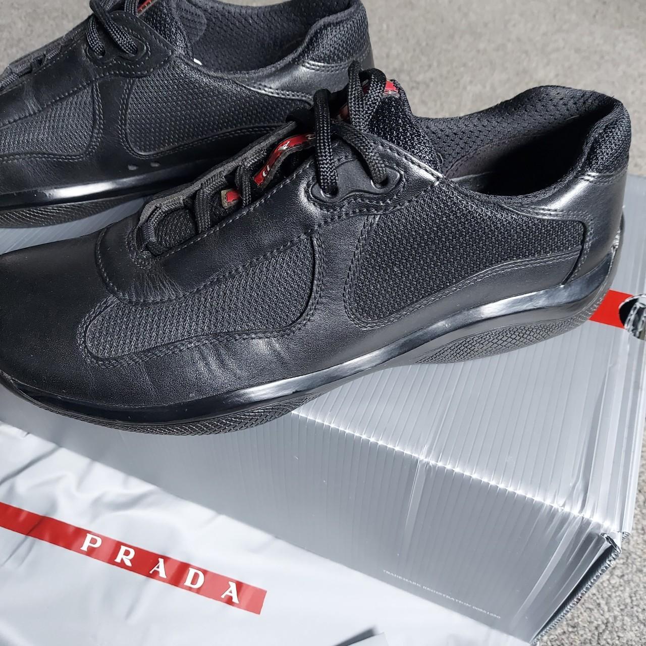 Mens Prada Black American Cup trainers size 5.5 but... - Depop