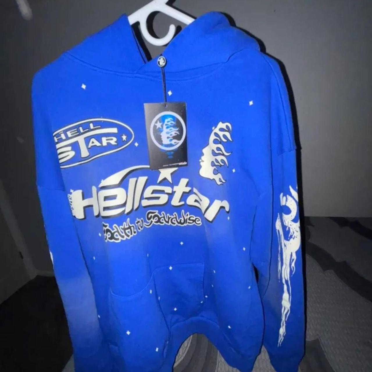 Blue Hellstar hoodie #Hellstar #streetwear #Y2k... - Depop