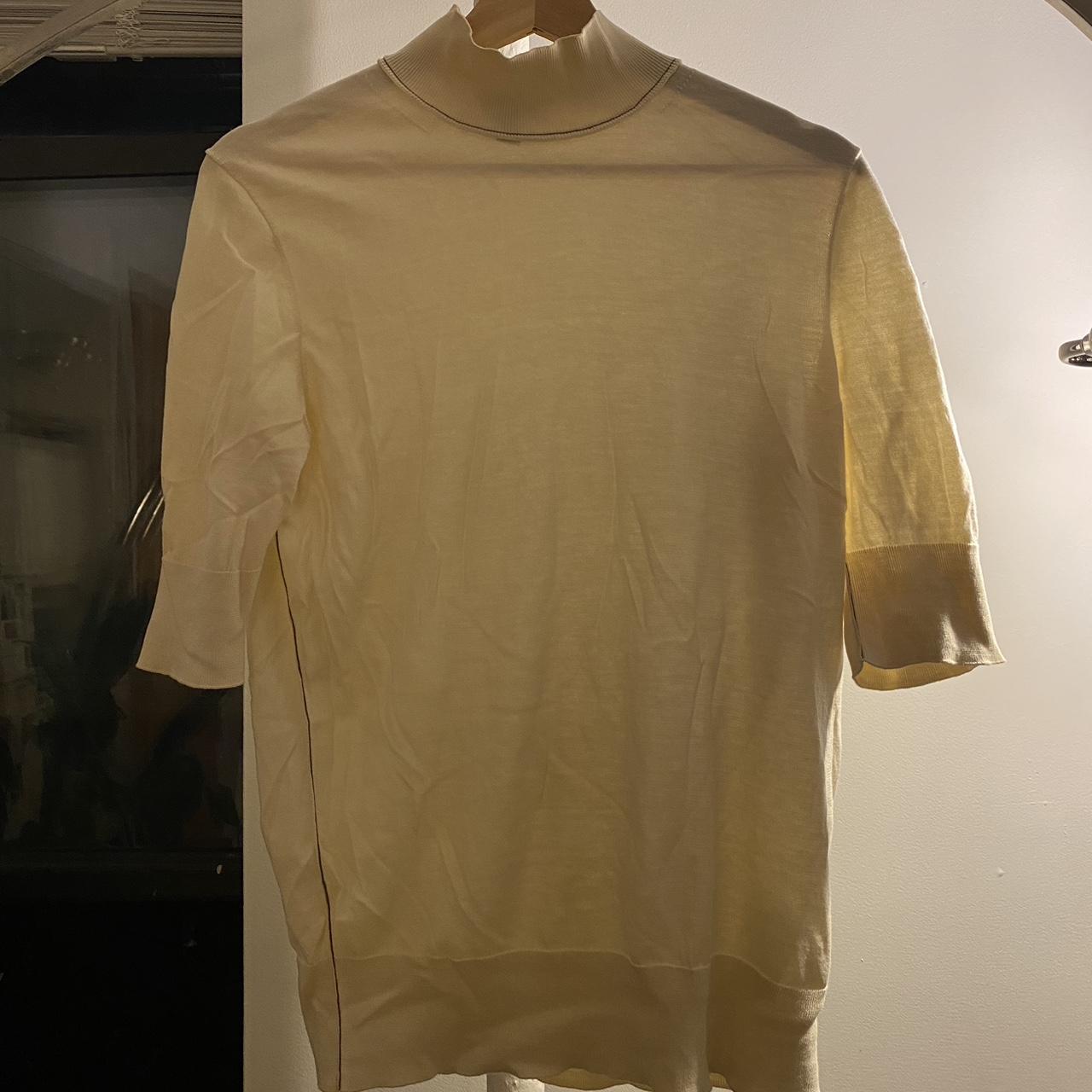 COS top with stitching Half silk half... - Depop