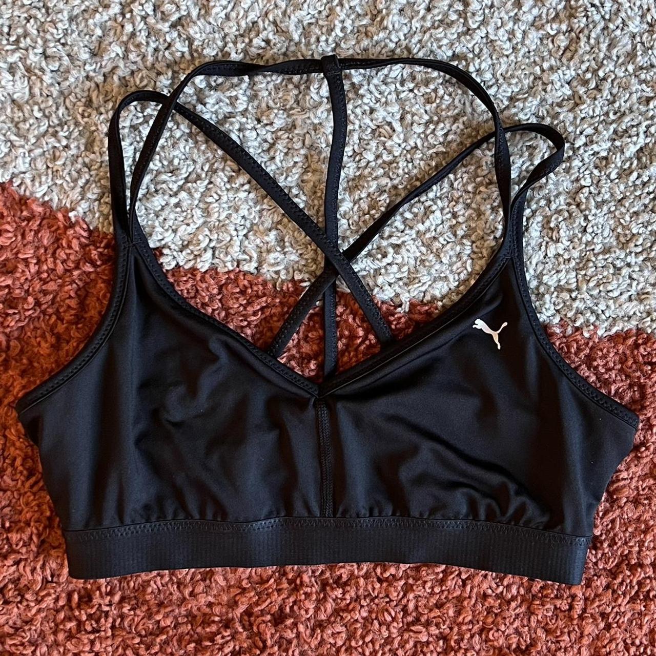 PUMA Dry Cell Strappy Cross Back Black Sports... - Depop