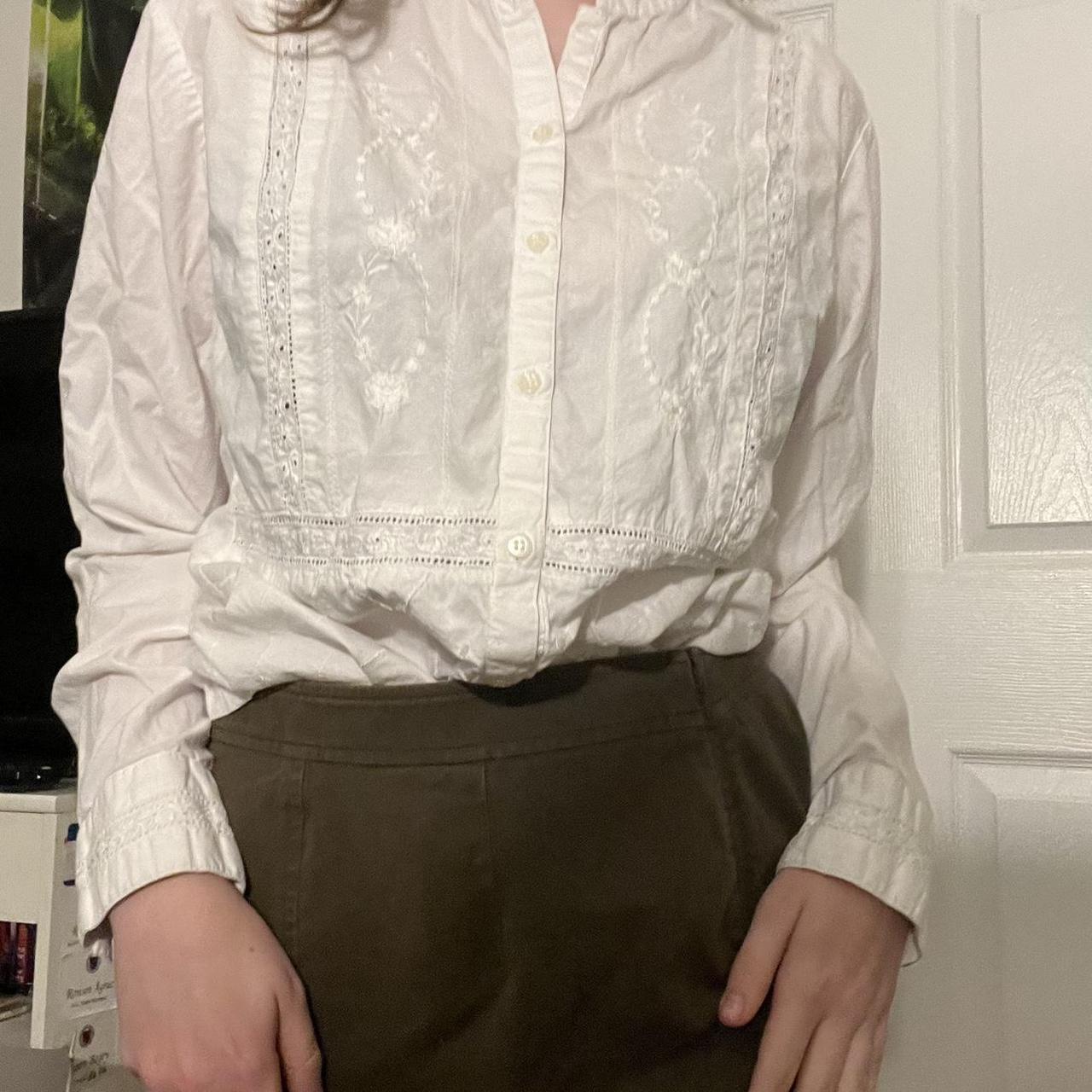 White cottagecore blouse - Excellent base that can... - Depop