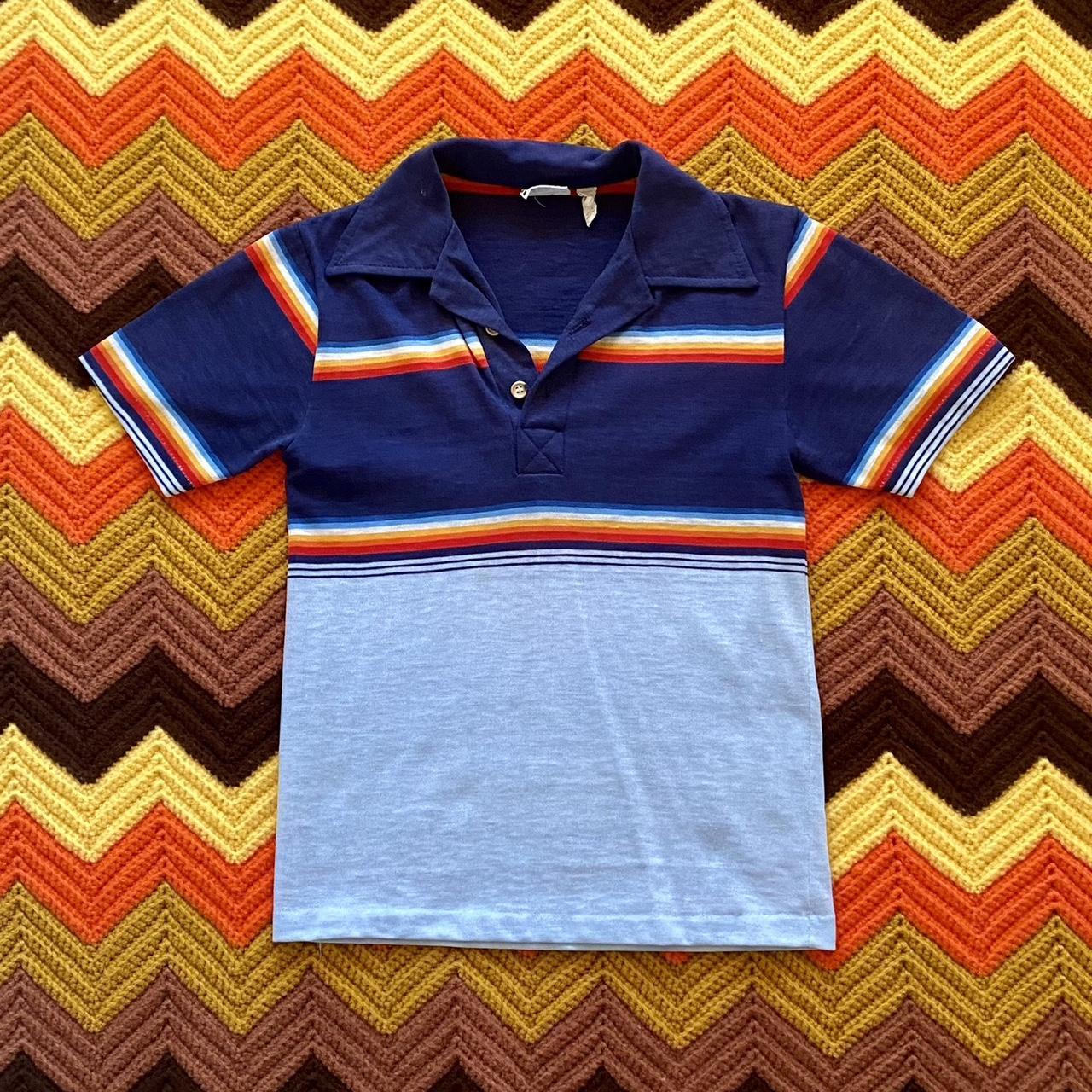 Vintage 1970’s Mervyn’s striped polo shirt.... - Depop