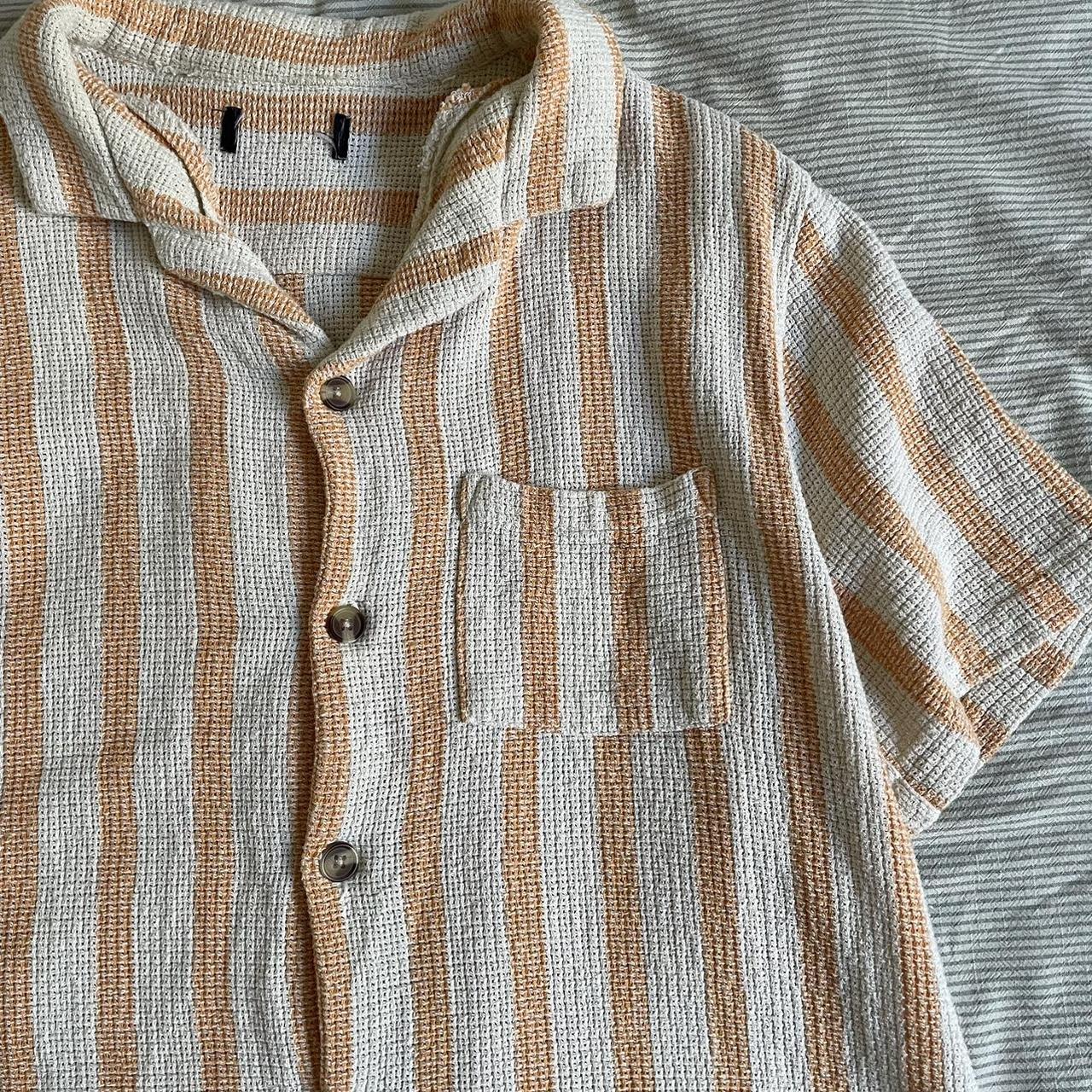 Funky short sleeved button Sick material - Depop