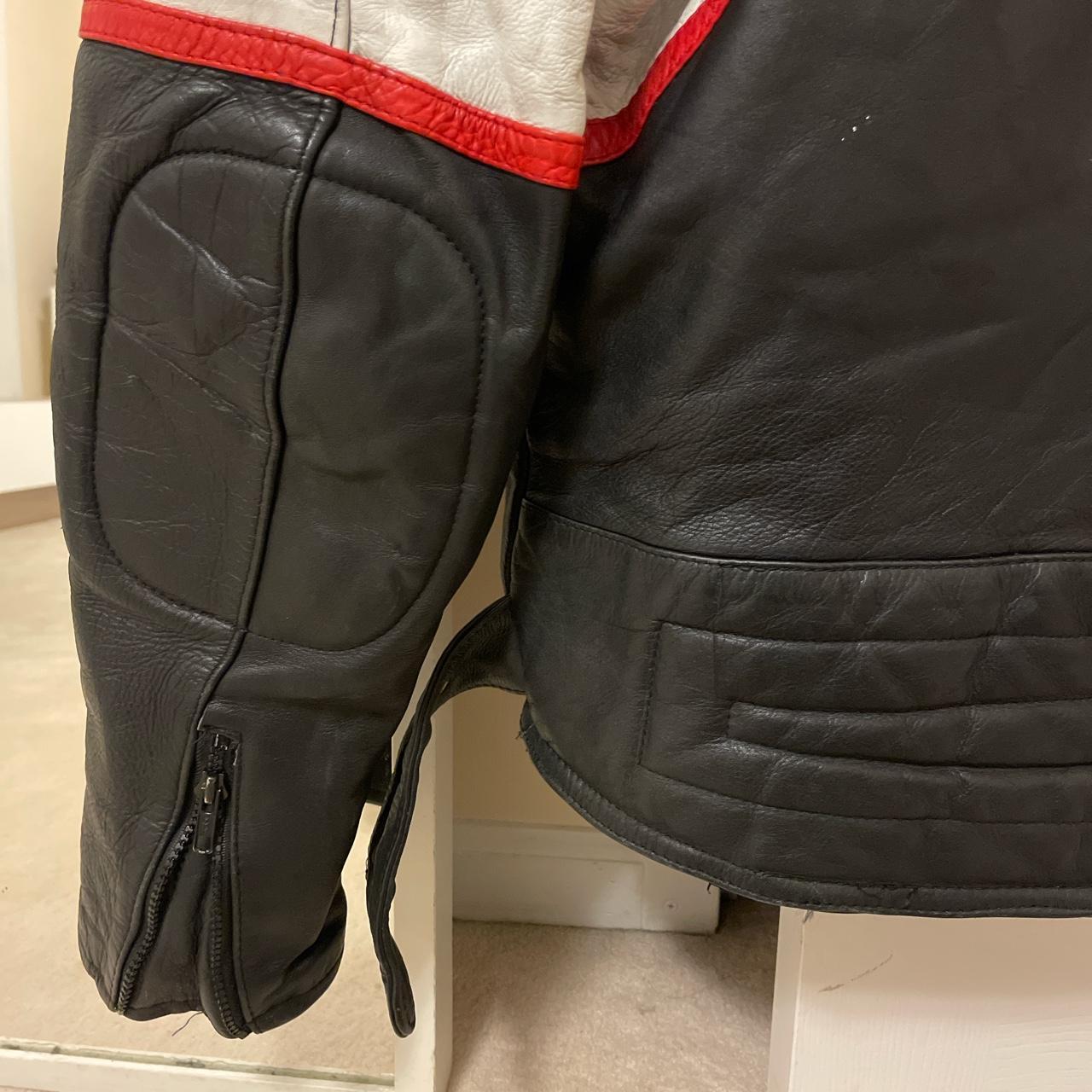 Vintage Sportex motorcycle jacket, Real leather,... - Depop