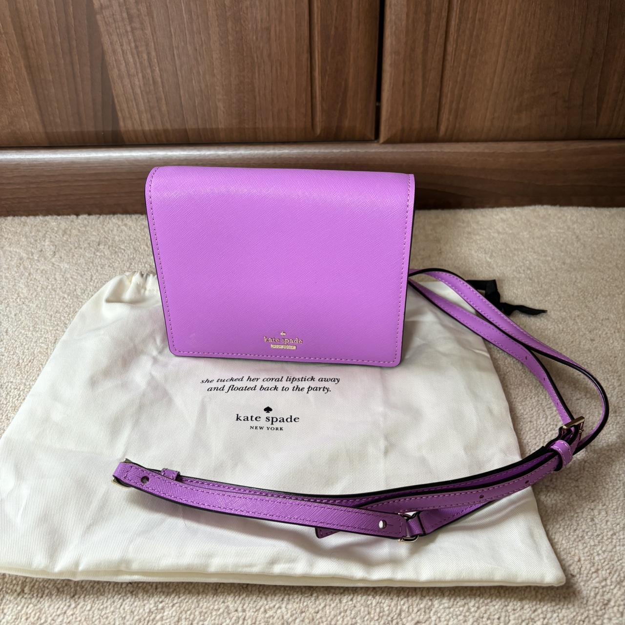 Small purple Kate Spade crossbody bag. Used once. No... - Depop