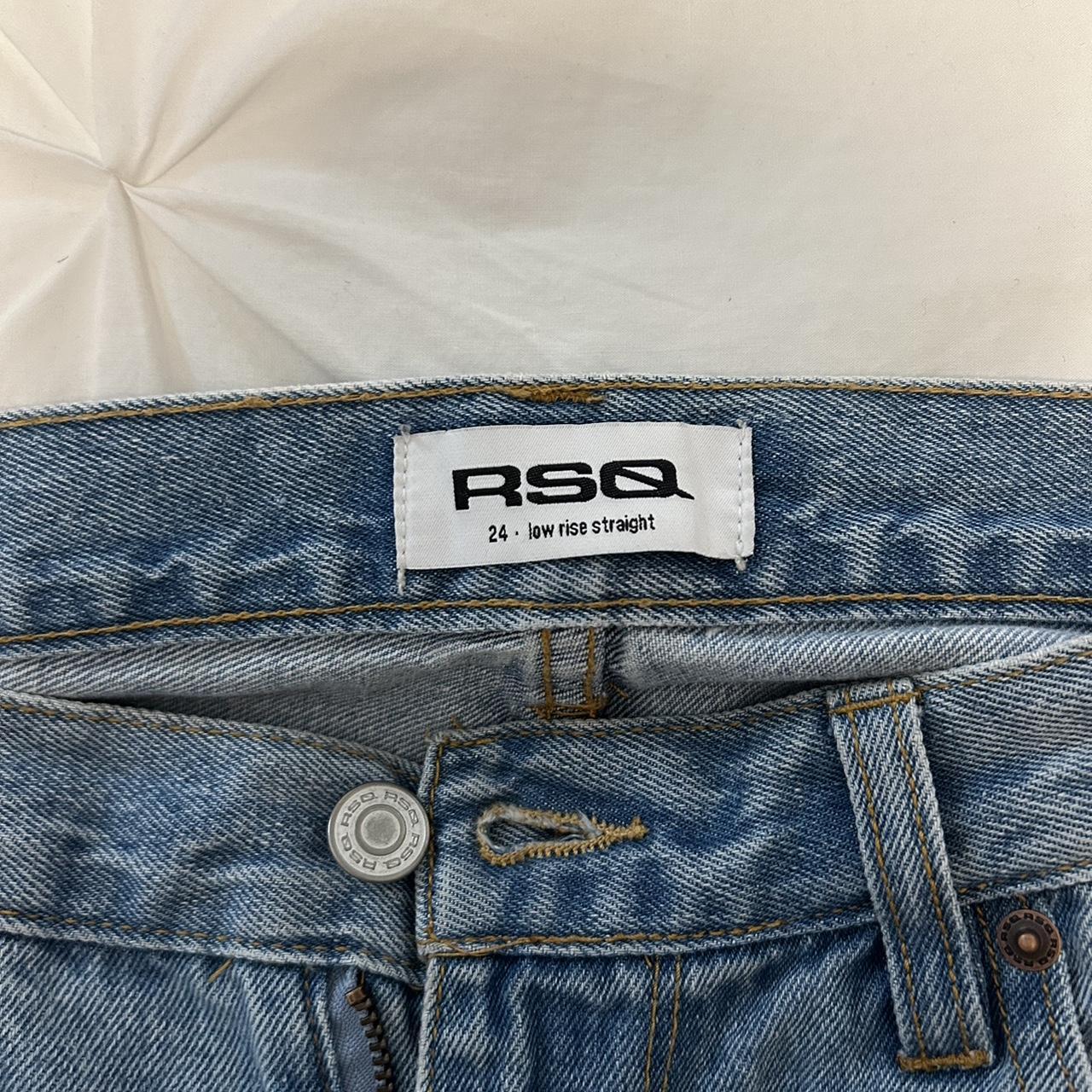 Low waisted blue jeans. Brand is RSQ in size 0 or... - Depop