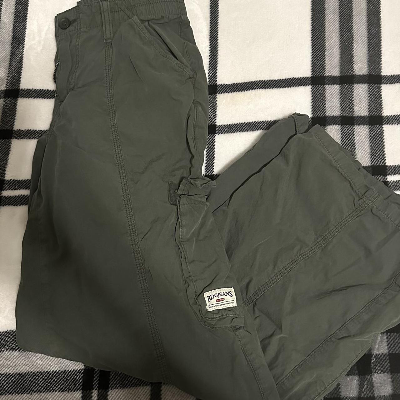 green BDG cargos originally $70, worn a few... - Depop