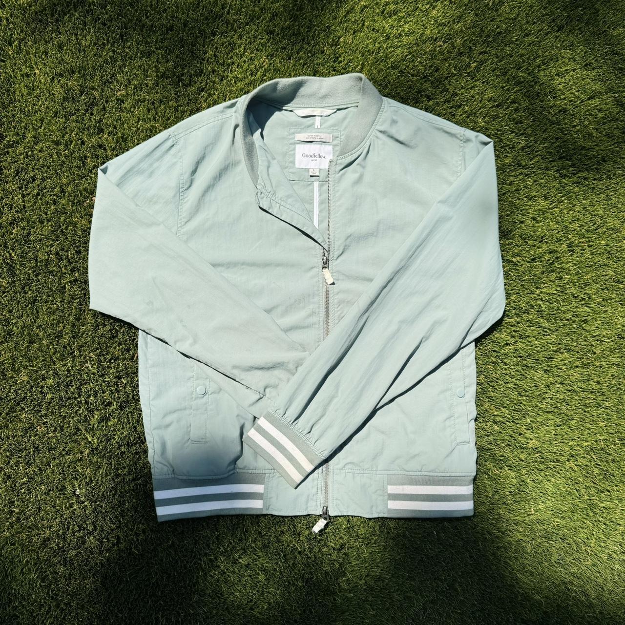 Goodfellow Bomber Jacket Color: Light green Size:... - Depop