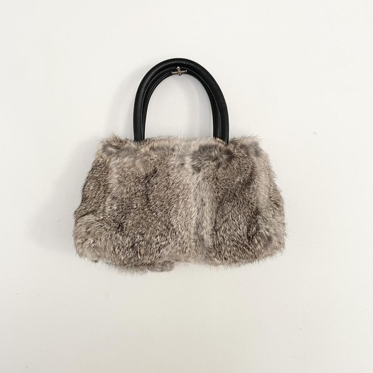 Vintage Danier Rabbit Fur Mini Purse with... | Depop