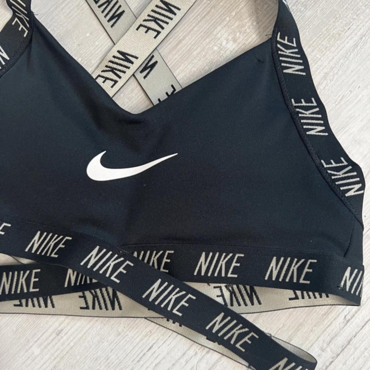 Black and white strappy sports bra From Nike Size S - Depop