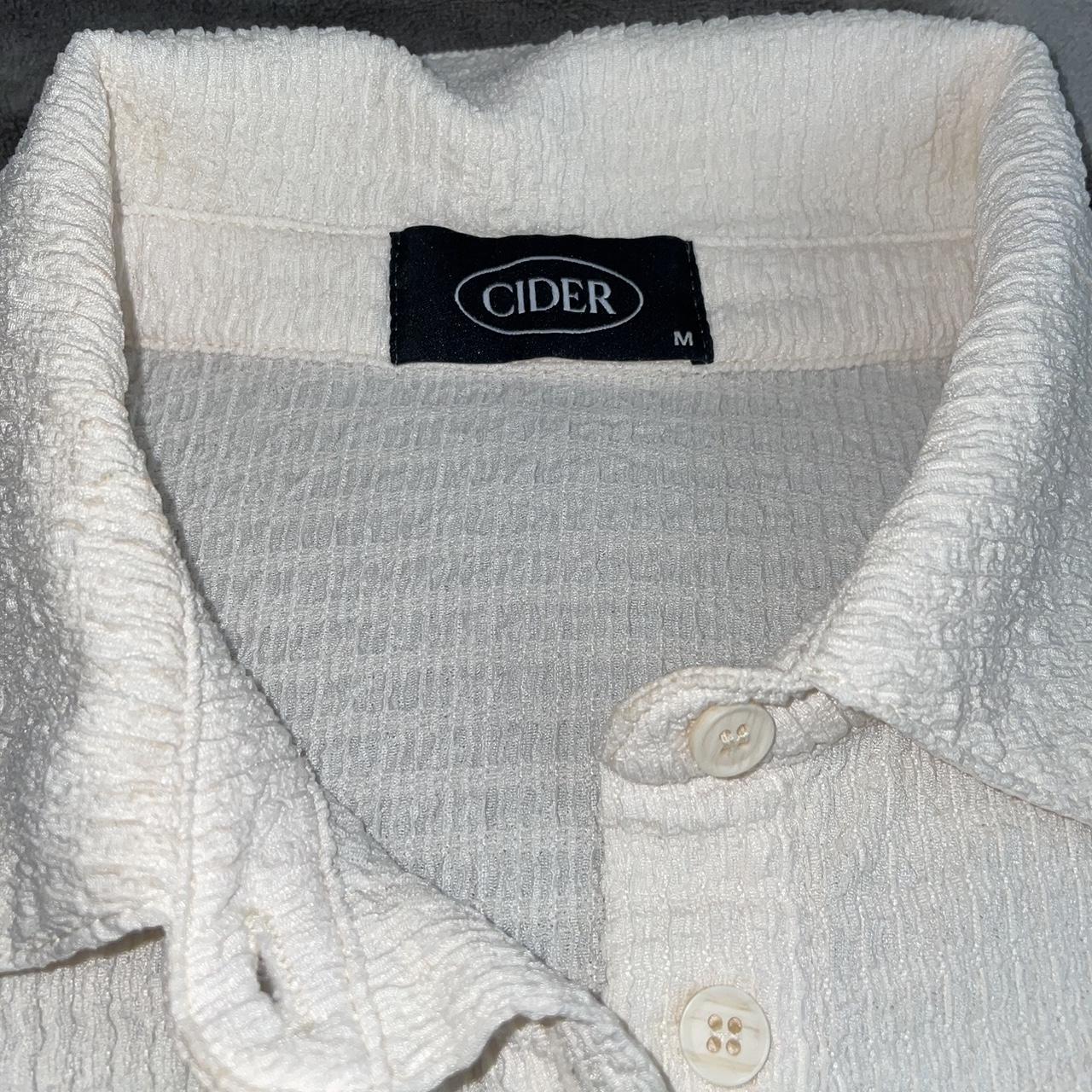 Cider Women's Cream and White Shirt | Depop