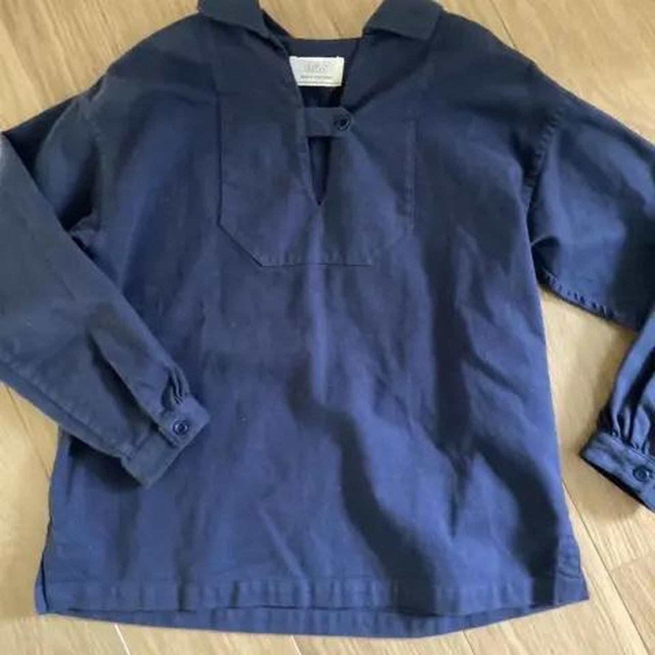 Toast navy artist’s fisherman smock xs - Depop