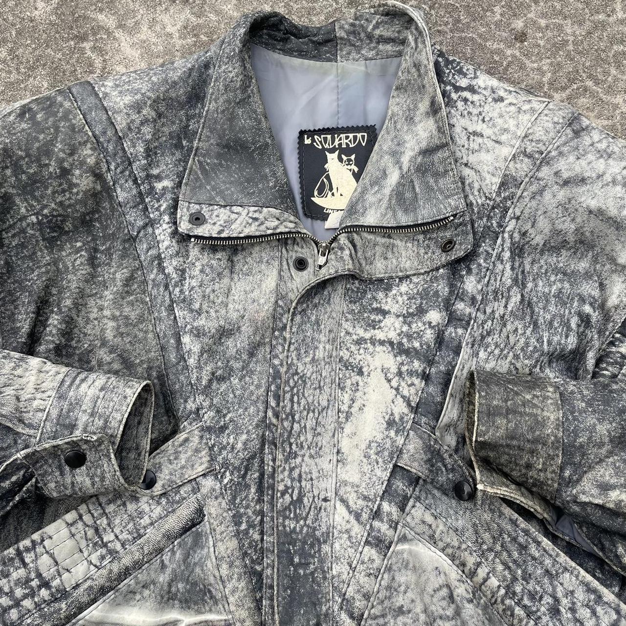 Vintage 80s Linea Pelle by Squardo faded worn patch... | Depop