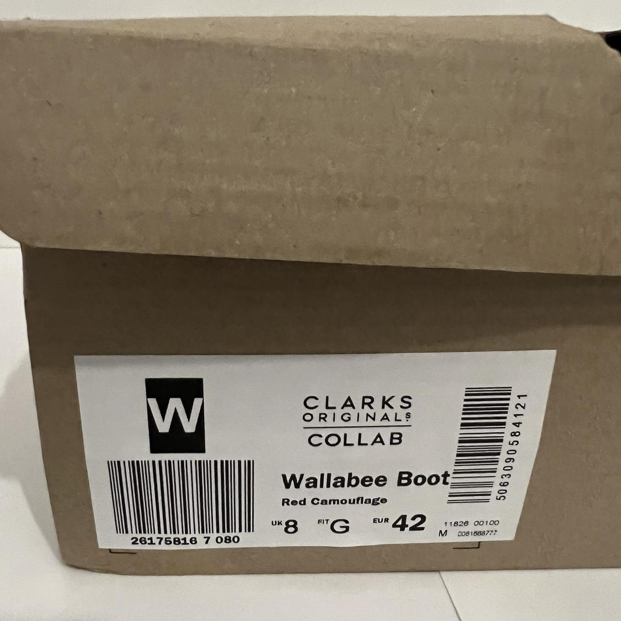 CLARKS Original Popcaan Collab Red Black Camouflage... - Depop