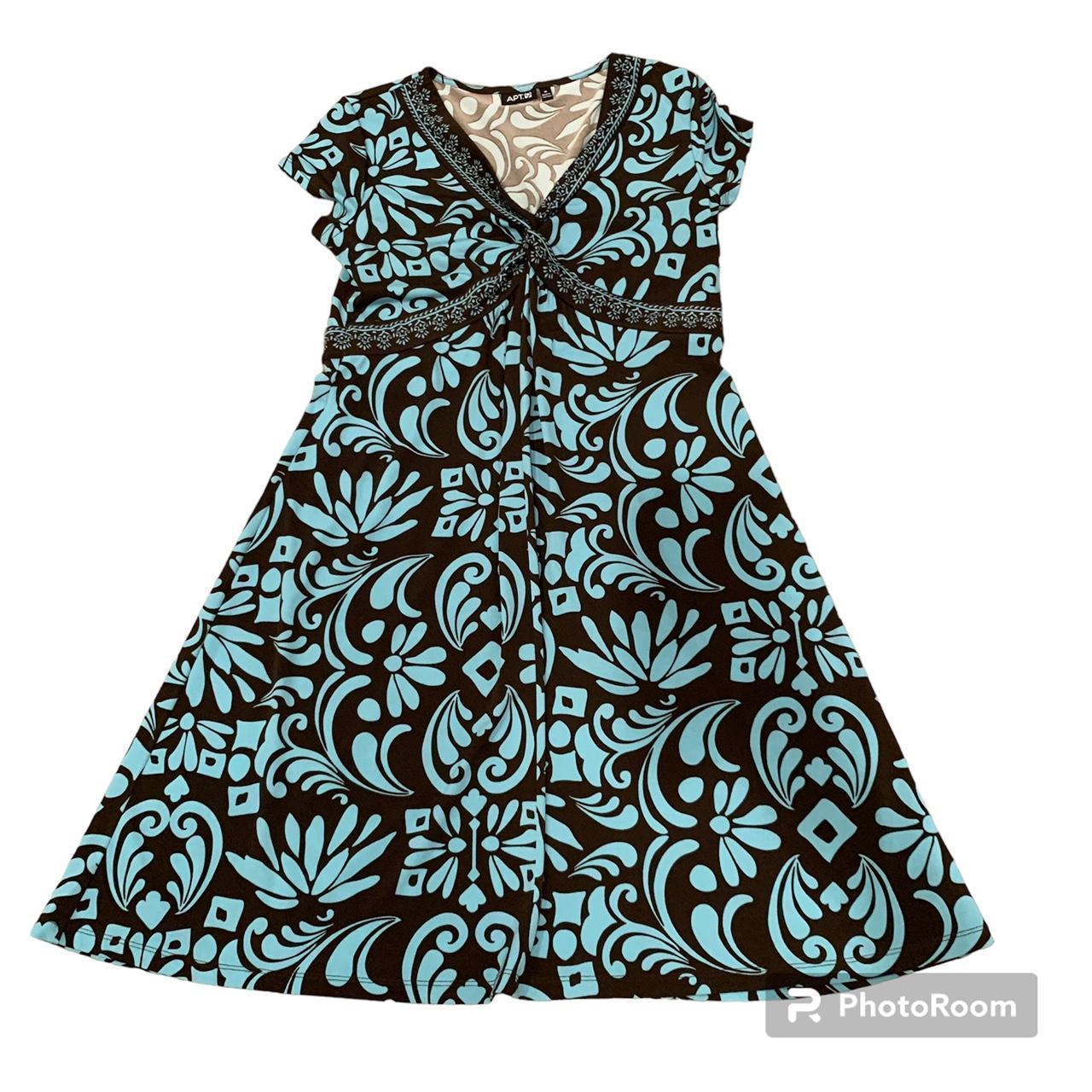 Apt. 9 Floral Short Sleeve Dress Size Medium... - Depop