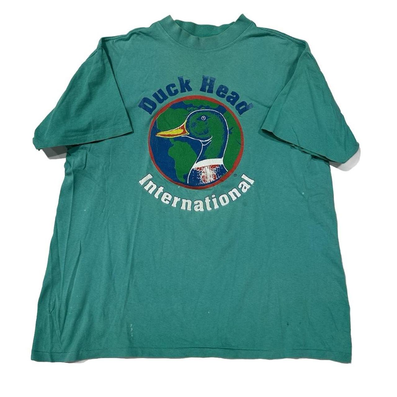 90s Vintage Duck Head Tshirt Made In USA Single... - Depop