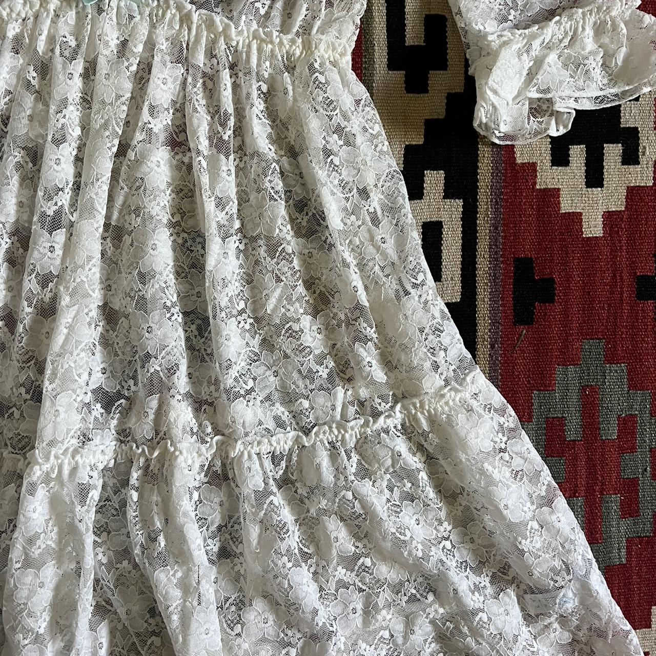 Vintage Betsey Johnson Sheer Lace Dress In Great Depop