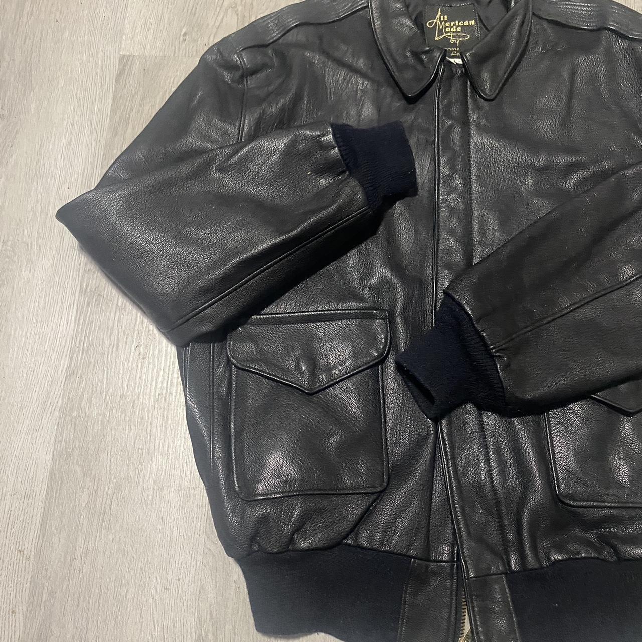 Vintage all American Made Perrone Leather Aviator... | Depop