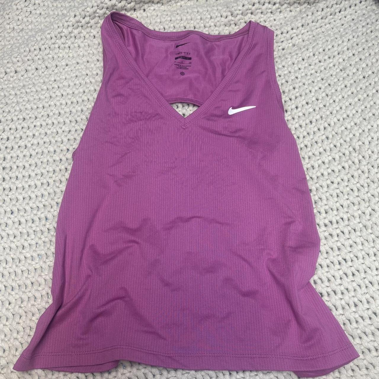Nike dri-fit purple sportswear tank top size small... | Depop