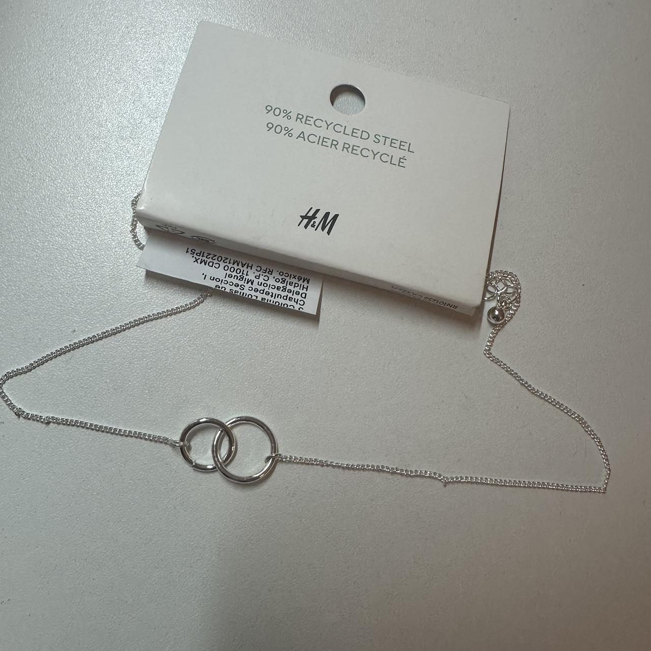 h&m silver necklace, never opened or worn - Depop