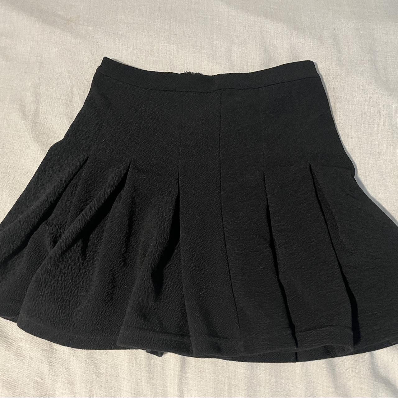 shien small black tennis skirt bought in 2020, never... - Depop