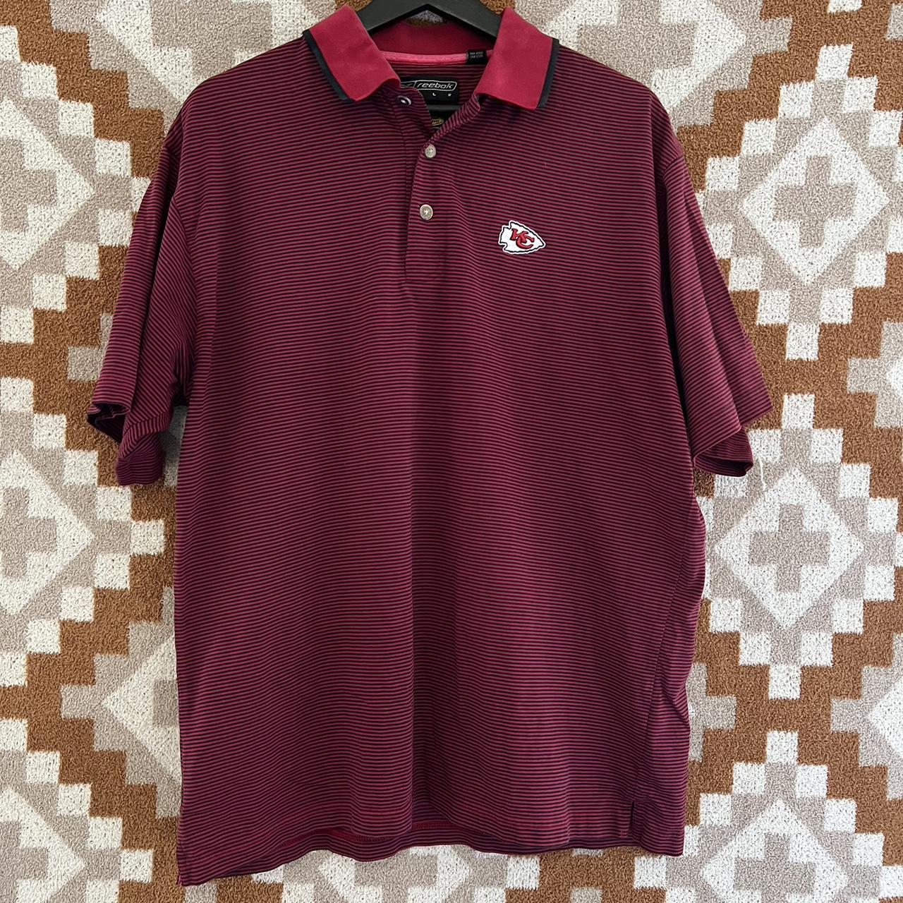 Kansas City Cheifs Golf Polo Reebok Size M No... - Depop