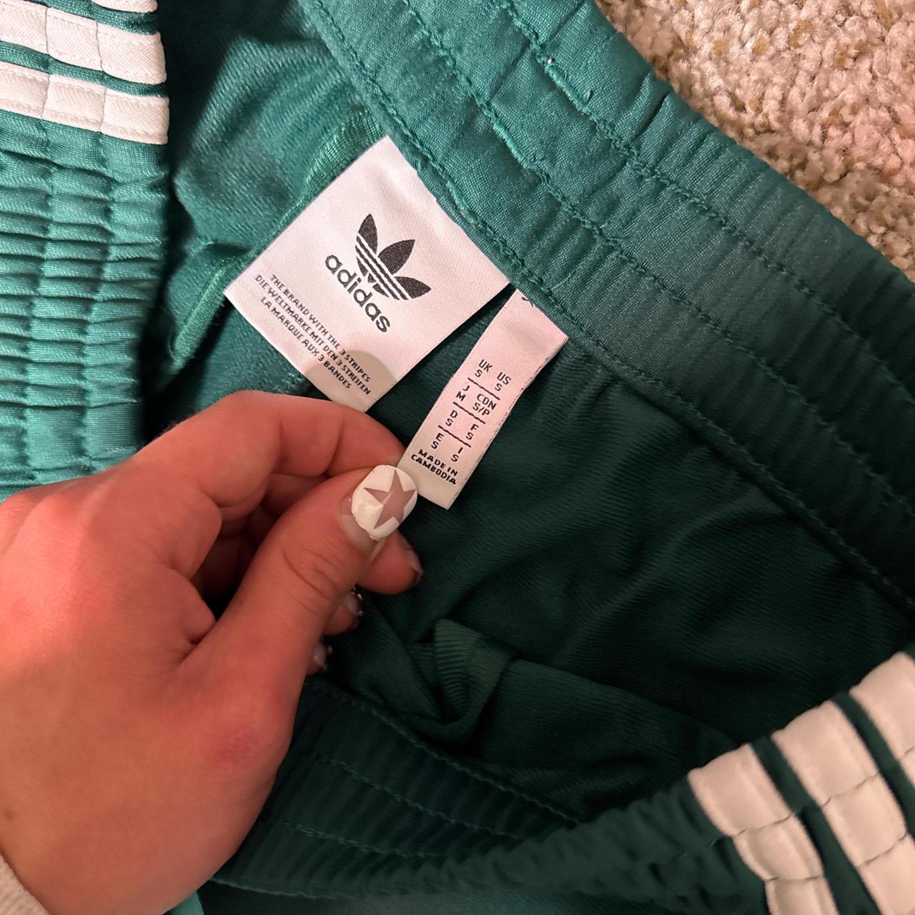 Straight Leg Green Adidas Track Pants Small | Depop