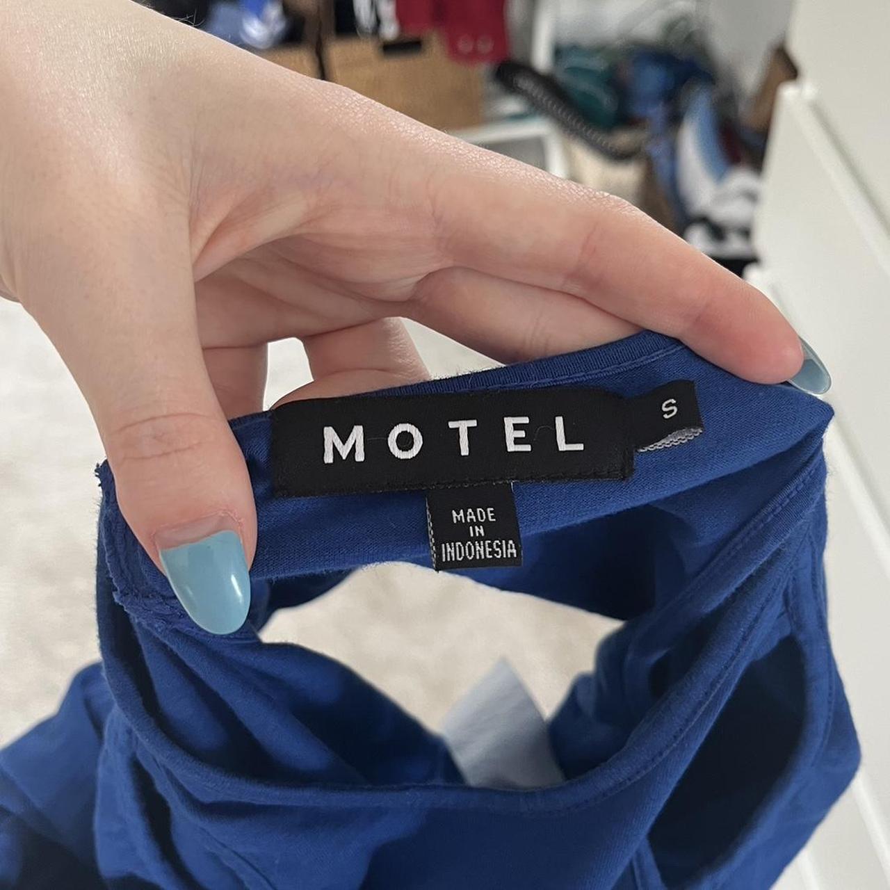 🖤 Dark blue Motel Rocks Cut-out top -Never been... - Depop
