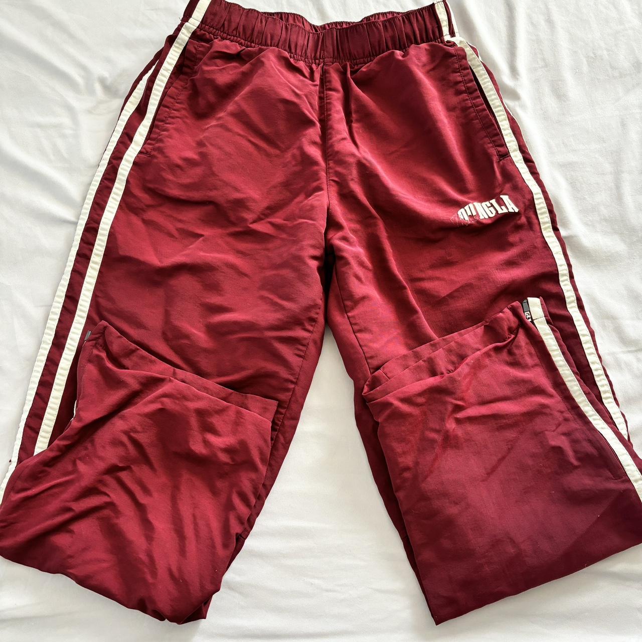 REPOP YoungLA Red Track Pants - Some of the logo... | Depop