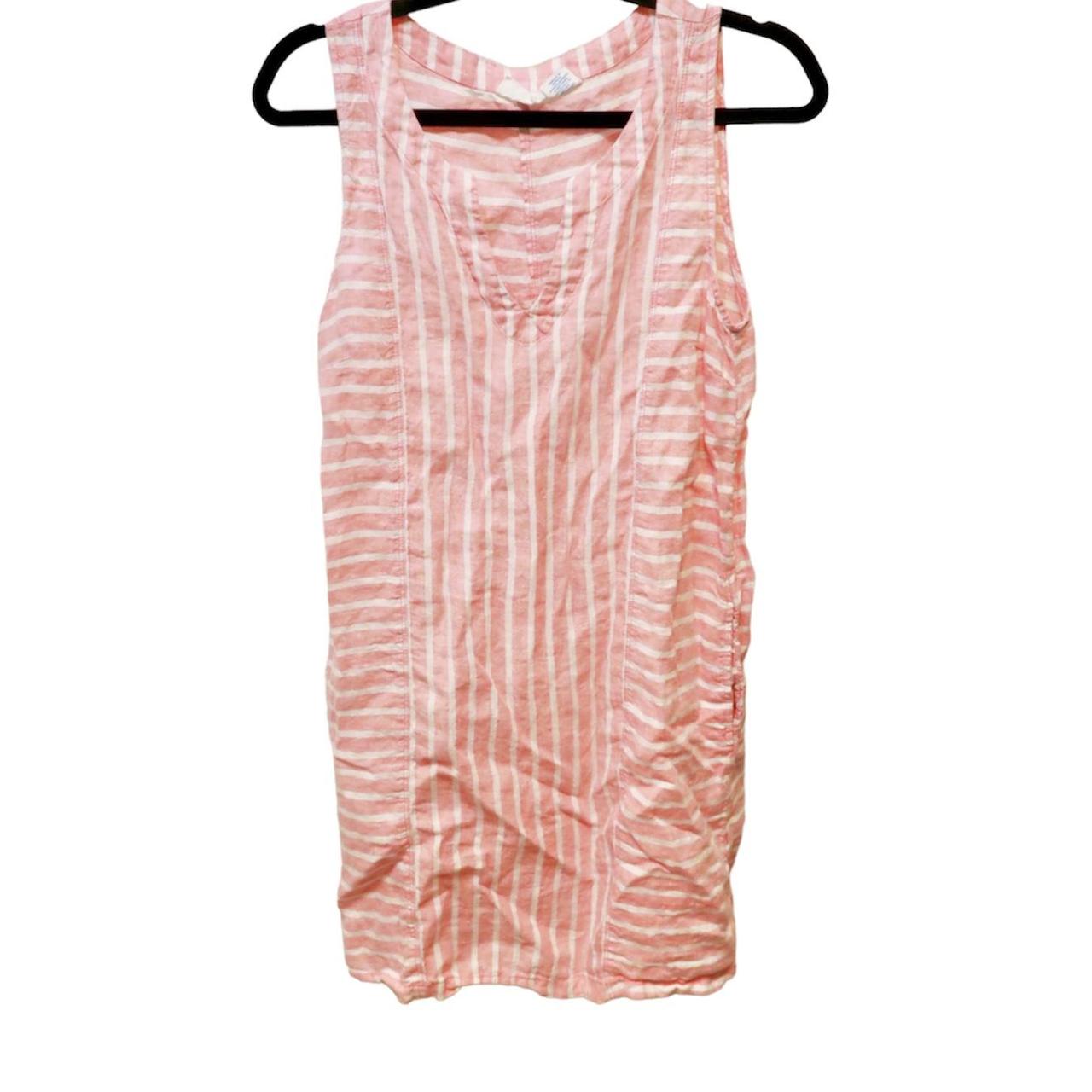 Sigurd Olsen Linen Striped Dress (Red), #1732 Size:... - Depop