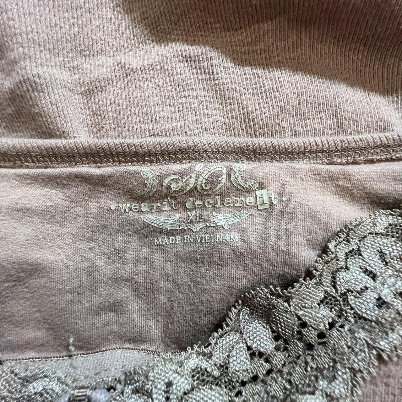 SOL Brown & Tan Lace Cami Size XL No stains holes... - Depop